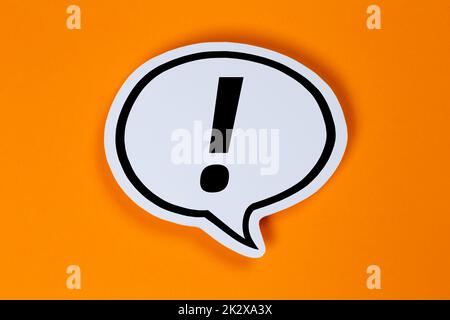 Exclamation mark attention notification alert alarm notice symbol ...