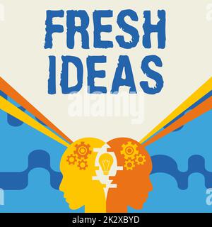 Inspiration showing sign Fresh Ideas. Business concept thought or ...