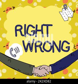 Inspiration showing sign Right Wrong, Word for choose between two ...