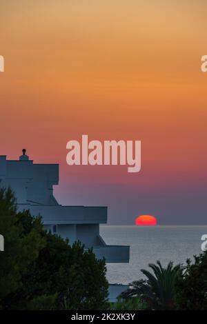 Sunset in Rodi Garganico, National park Gargano, Apulia, Italy Stock ...