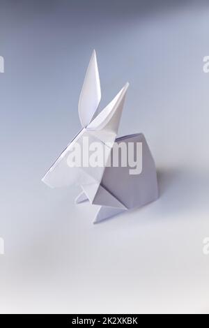 Paper rabbit origami isolated on a blank white background Stock Photo ...