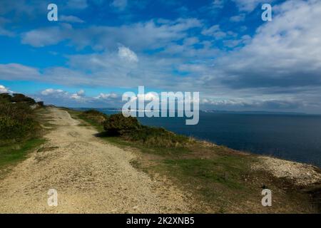 Portland, Coastal path, Shepherds Dinner, Grove Cliff Stock Photo - Alamy