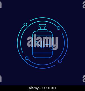 NH3 gas tank, ammonia line icon Stock Vector Image & Art - Alamy