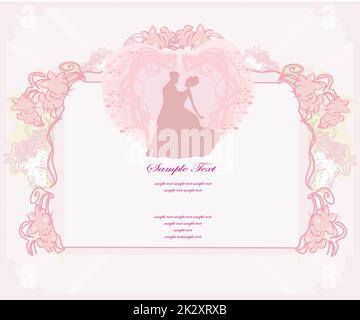 Ballroom couple dancers - invitation Stock Photo - Alamy