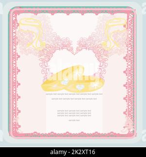 wedding Invitation card with rings Stock Photo - Alamy