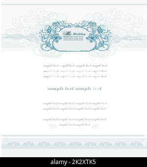 abstract floral invitation card Stock Photo - Alamy