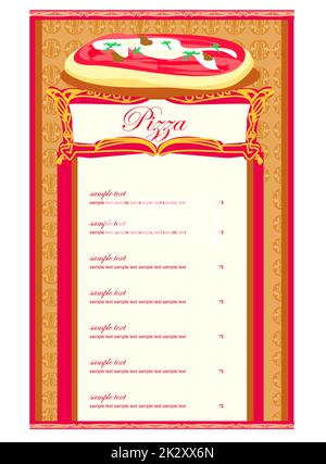 Pizza Menu Template Stock Photo - Alamy