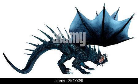 3D Rendering Fairy Tale Dragon on White Stock Photo - Alamy
