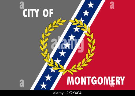 Flag of the city of Montgomery - Alabama Stock Photo - Alamy