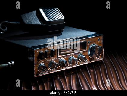 Sideband CB radio on a wavy bronze colored surface Stock Photo - Alamy