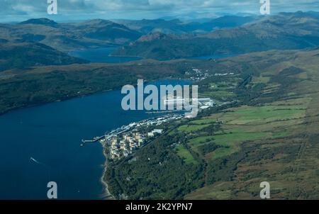 Faslane naval base on the River Clyde, west coast Scotland, home to ...