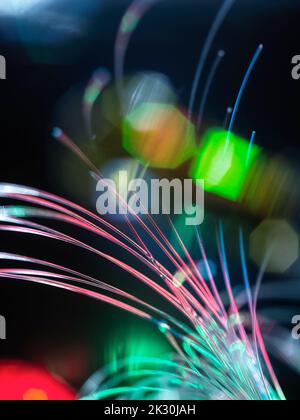 Close up fiber optic in server room network cables Stock Photo - Alamy