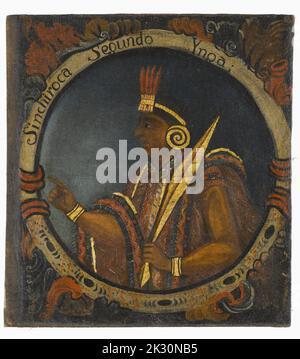 This portrait of Sinchi Roca, the second Inca ruler, is part of a ...