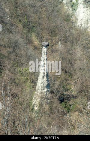 Pyramids of Zone Rock formations, also known as fairy chimneys, earth ...