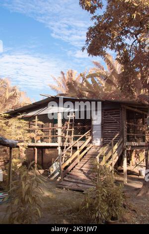 infrared image scene of the rural shabby residence farm Stock Photo - Alamy