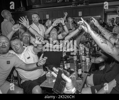 Apprentice Boys celebrate before the annual Relief of Derry parade, at ...
