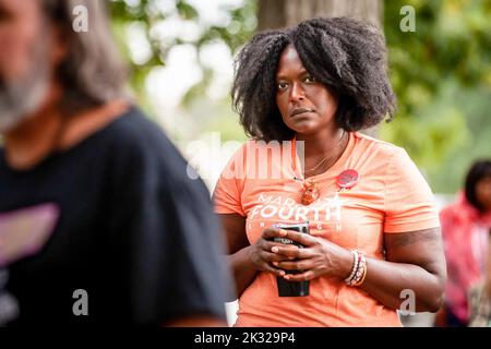 Zaneta Everhart, whose son was injured in the Tops Supermarket shooting ...