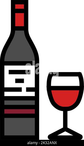 malbec red wine color icon vector illustration Stock Vector Image & Art ...