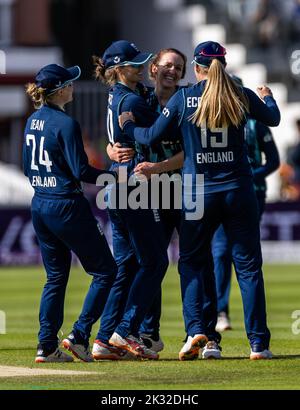 LONDON ENGLAND - SEPTEMBER 24 : L-R Yastika Bhatia of India and England ...