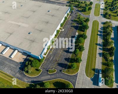 An aerial shot of the Uline Warehouse in Kenosha Wisconsin Stock Photo ...