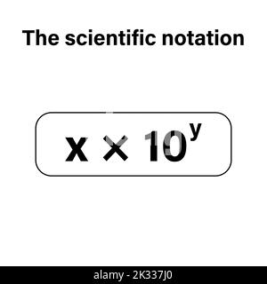 the scientific notation formula in mathematics vector illustration on ...