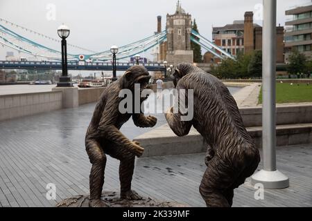 Chimps are Family outdoor exhibition in London Bridge City, London ...