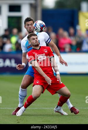 Barrow's Niall Canavan in action with Walsall's Jamille Matt during the ...