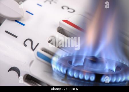 gas flame and heating system Stock Photo - Alamy