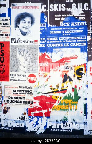 Posters, Lyon, France, 1985 Stock Photo - Alamy
