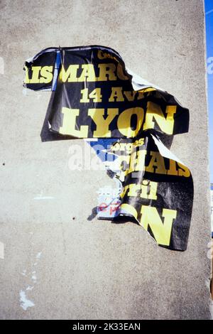 Posters, Lyon, France, 1985 Stock Photo - Alamy