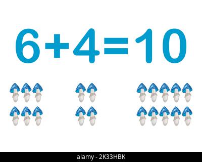 Addition components. Mathematical formula addend plus addend equals sum ...
