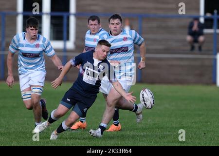 Selkirk, UK. 24th Sep, 2022. Tennent's Scottish Premiership Rugby ...