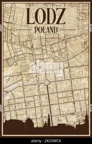 Urban vector city map of Lodz, Poland Stock Vector Image & Art - Alamy