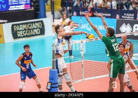 Spike of Luca Porro (ITA) during U20 European Championship - Serbia vs ...