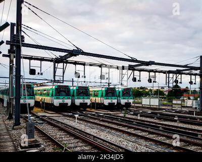 French RATP subways at the end of the line Stock Photo - Alamy