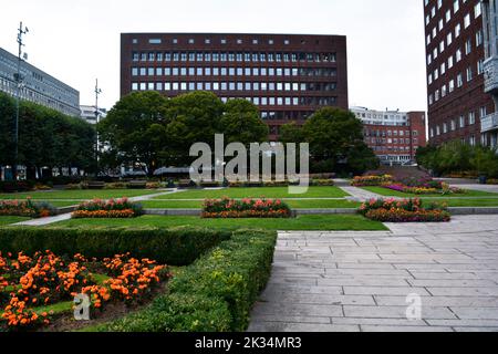 Oslo, Norway, September 2022: Crown Princess Märtha's Square park with ...