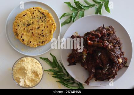 Makki ki roti or Maize roti. An Indian flat unleavened bread made from ...