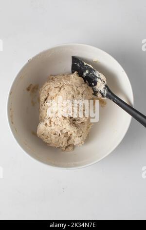 Loosely folded pastry dough, pastry dough, low hydration dough, rough ...