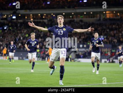 Scotland's Jack Hendry celebrates after scoring his sides first goal of ...