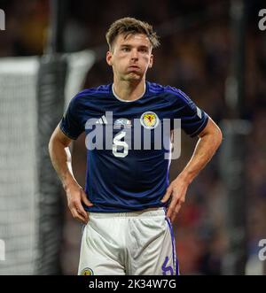 Kieran Tierney (Scotland) looks dejected during the FIFA World Cup 2026 ...
