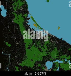 Tauranga city map, New Zealand - Topographic vector map poster Stock ...