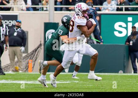 Minnesota tight end Brevyn Spann-Ford runs against Eastern Michigan ...