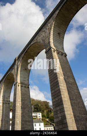 CALSTOCK, CORNWALL, UK - OCTOBER 16, 2021 the historic and famous ...