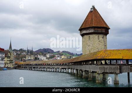 Kapel Bridge at Lucerne, Switzerland Stock Photo - Alamy