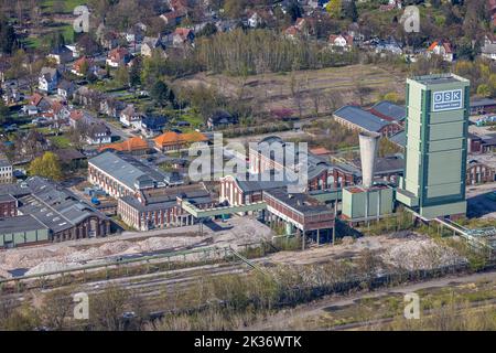 Aerial view of the deconstruction of the former Westerholt colliery on ...