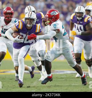 LSU Tigers wide receiver Jack Bech (80) runs in motion, Saturday, Oct ...