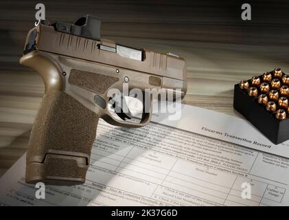 Form 4473 in the public domain for a background check to purchase the ...