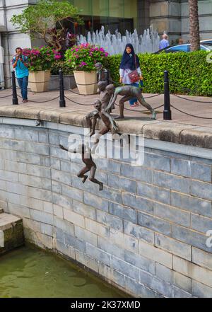 The First Generation, a bronze sculpture by Singaporean artist Chong ...