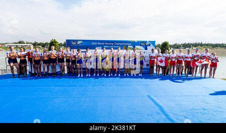 L-R The second placed Benthe Boonstra, Laila Youssifou, Hermine ...