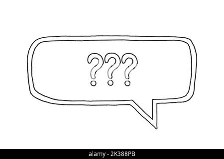 Hand drawn speech bubble with signs of exclamation marks, death, skull ...